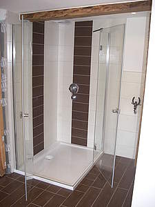 HSK Atelier Drehtür Eckeinstieg 90x75cm, Duschkabine 4-teilig, 1720016 ...